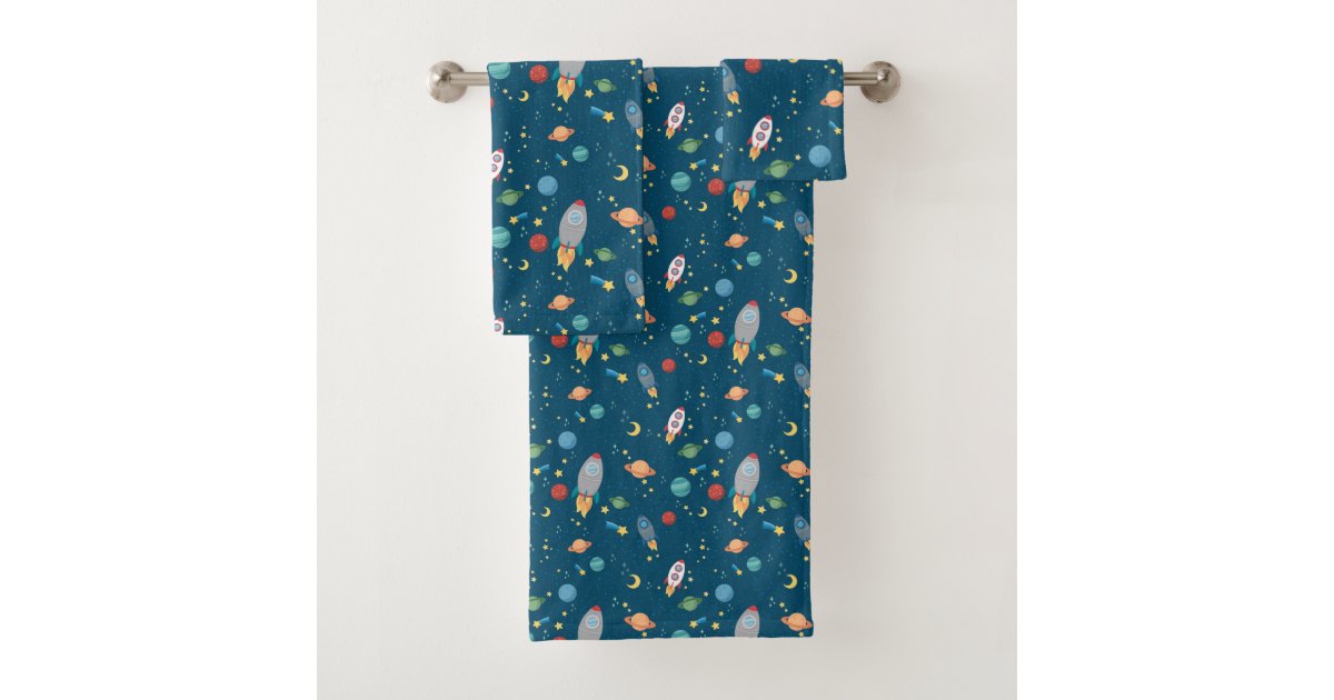 Outer Space Fun Bath Towel Set | Zazzle