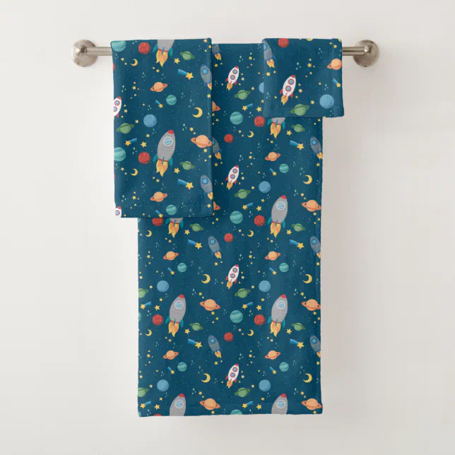 Outer Space Fun Bath Towel Set | Zazzle