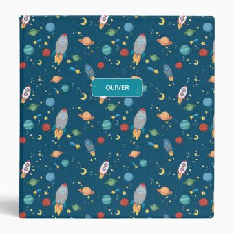 Outer Space Fun binder | Zazzle