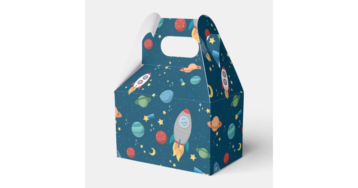 Outer Space Fun favor boxes | Zazzle