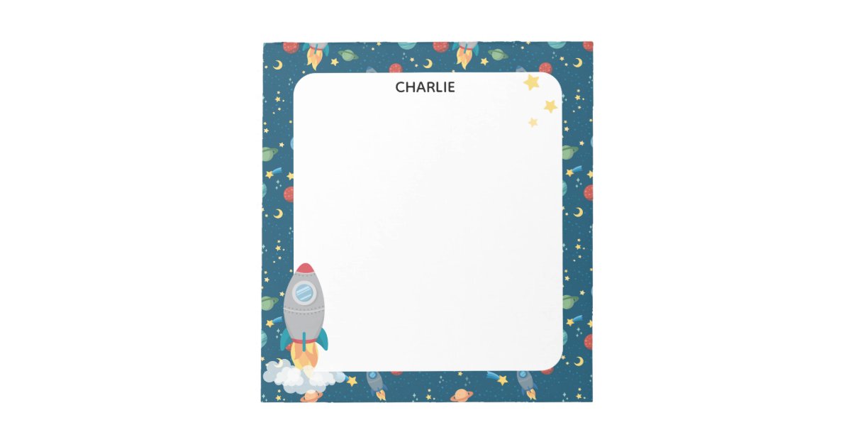 Outer Space Fun notepad | Zazzle