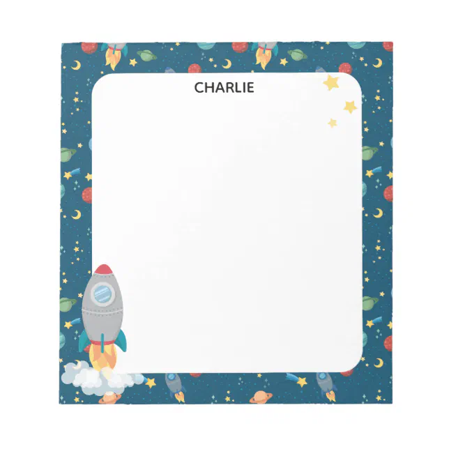 Outer Space Fun notepad | Zazzle