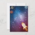Outer Space Galaxy Rocket Ship 1st Birthday Party Invitation | Zazzle