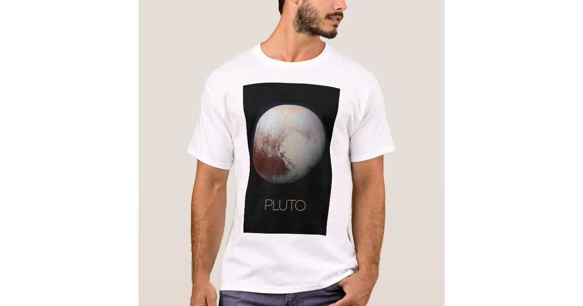 Outer Space, Galaxy, Solar System, Planet Pluto T-Shirt | Zazzle