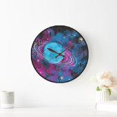 Outer Space Large Clock | Zazzle