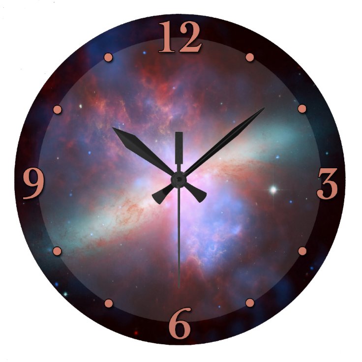 Outer Space Nebula Astronomy Clock | Zazzle