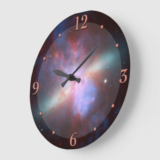 Outer Space Nebula Astronomy Clock | Zazzle