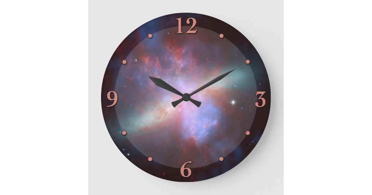 Outer Space Nebula Astronomy Clock | Zazzle