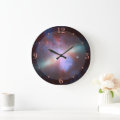 Outer Space Nebula Astronomy Clock | Zazzle