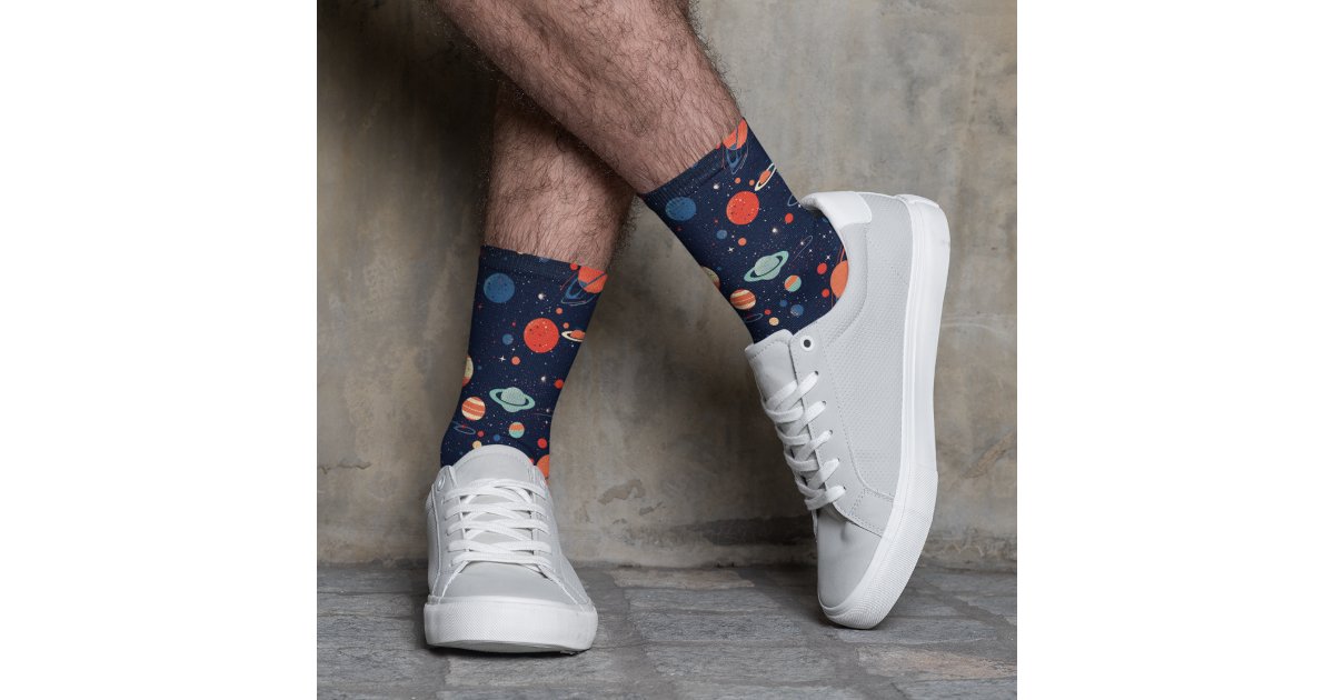Outer Space Pattern Socks | Zazzle