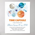 Outer Space Planets Birthday Time Capsule Sign | Zazzle