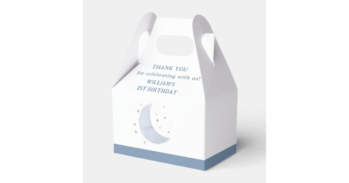 Outer Space Planets Galaxy First Trip Birthday Favor Boxes | Zazzle