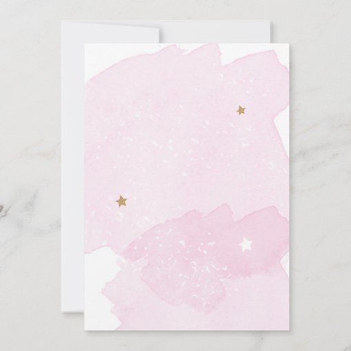 Outer Space Planets Galaxy Girl Pink Thank You Invitation | Zazzle