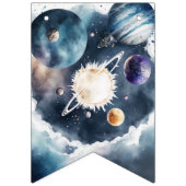 Outer Space Planets & Rocket Ship Birthday Party Bunting Flags | Zazzle