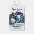 Outer Space Planets Rocket Ship Thank you Sticker Gift Tags | Zazzle