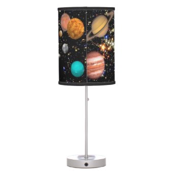 Outer space planets table lamp | Zazzle