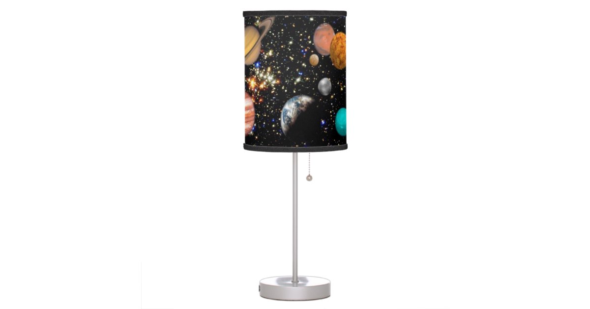 Outer space planets table lamp | Zazzle