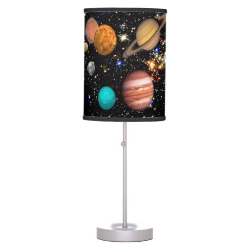 Outer space planets table lamp | Zazzle