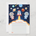 Outer Space Rocket Capsule Note Message Card | Zazzle