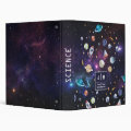 Outer Space Rocket Galaxy Planets Personalized 3 Ring Binder | Zazzle