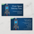 Outer Space Rocket Ship Business Card | Zazzle