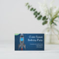 Outer Space Rocket Ship Business Card | Zazzle