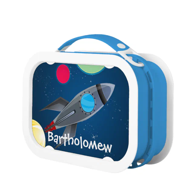 Outer Space Rocket Ship Lunch Box | Zazzle