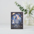 Outer Space Rockets Planets QR Code Baby Registry Enclosure Card | Zazzle