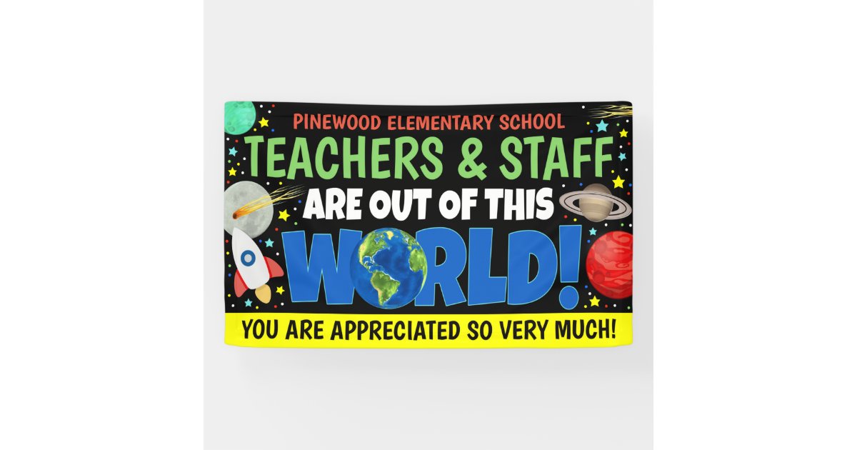 Outer Space Teacher Appreciation Week Banner | Zazzle