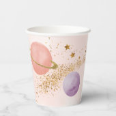 Outer Space Two the Moon Party Paper Cups | Zazzle