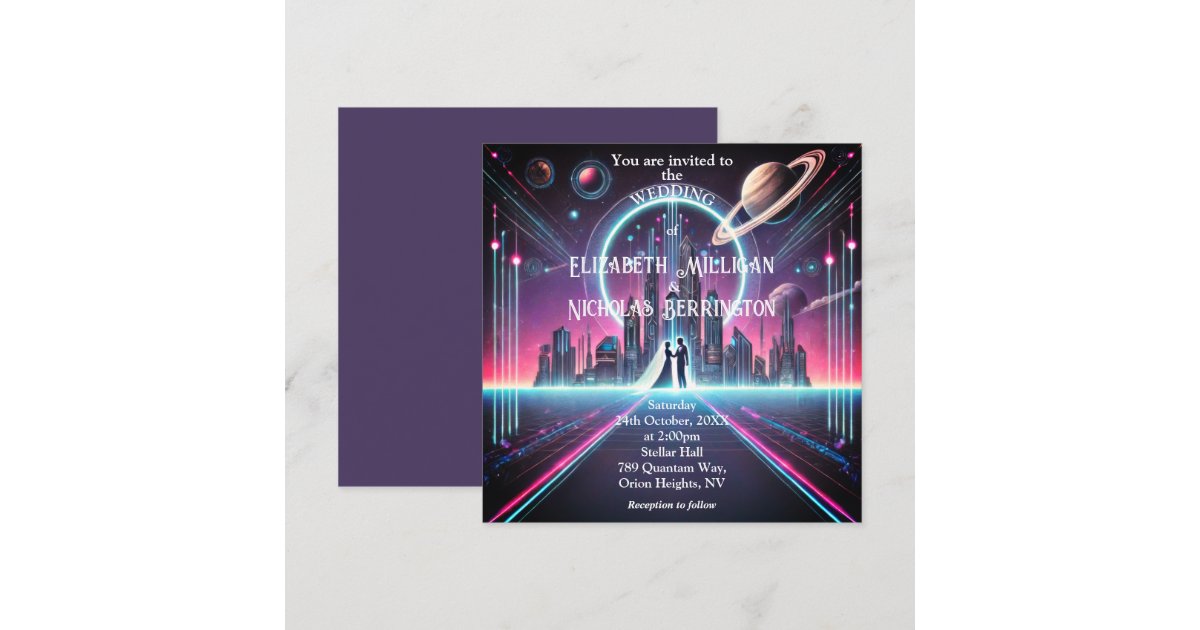 Outer Space Wedding Invitation | Zazzle