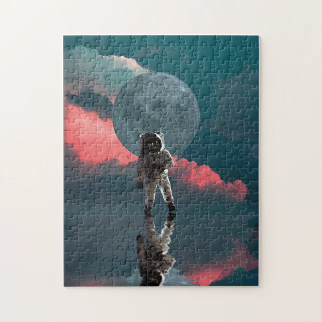 Outerspace Astronaut Art Space Suit Clipart Jigsaw Puzzle | Zazzle
