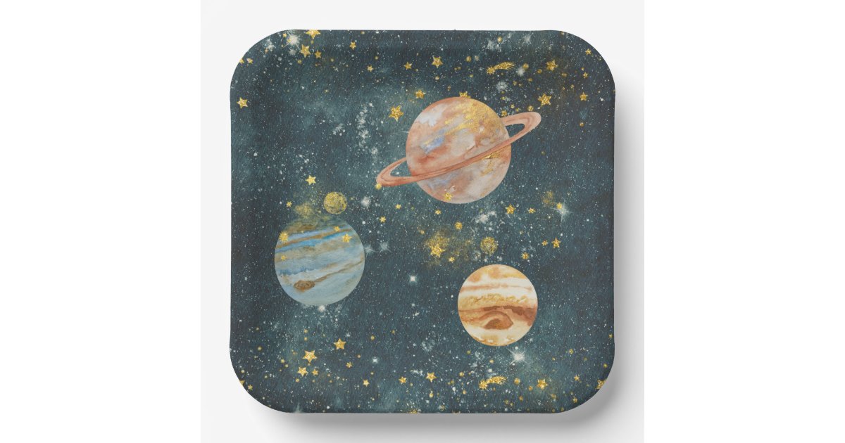 Outerspace Party Plates | Zazzle