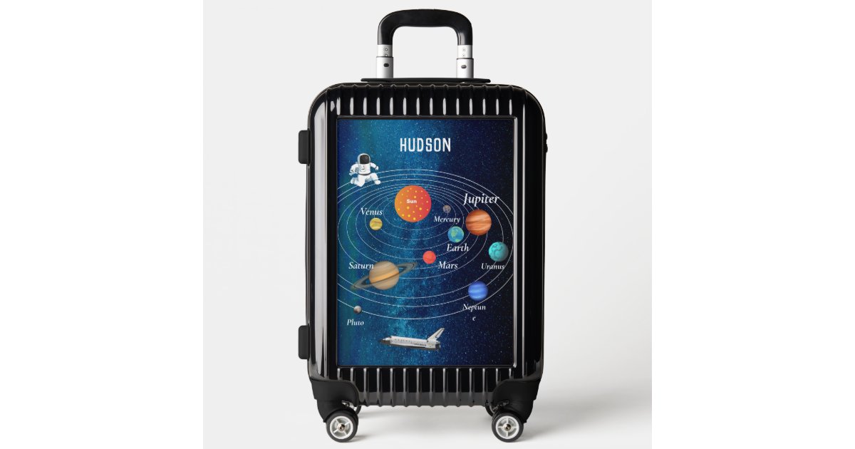 Outerspace Solar System Astronaut Spaceship Pluto Luggage | Zazzle
