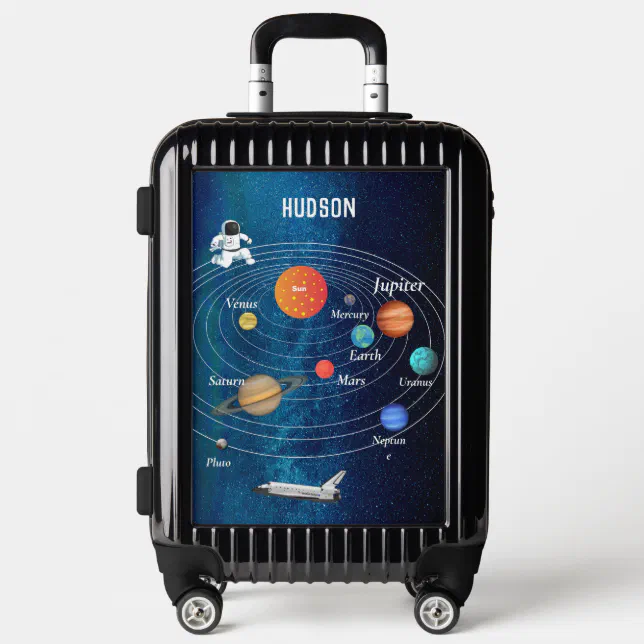 Outerspace Solar System Astronaut Spaceship Pluto Luggage | Zazzle