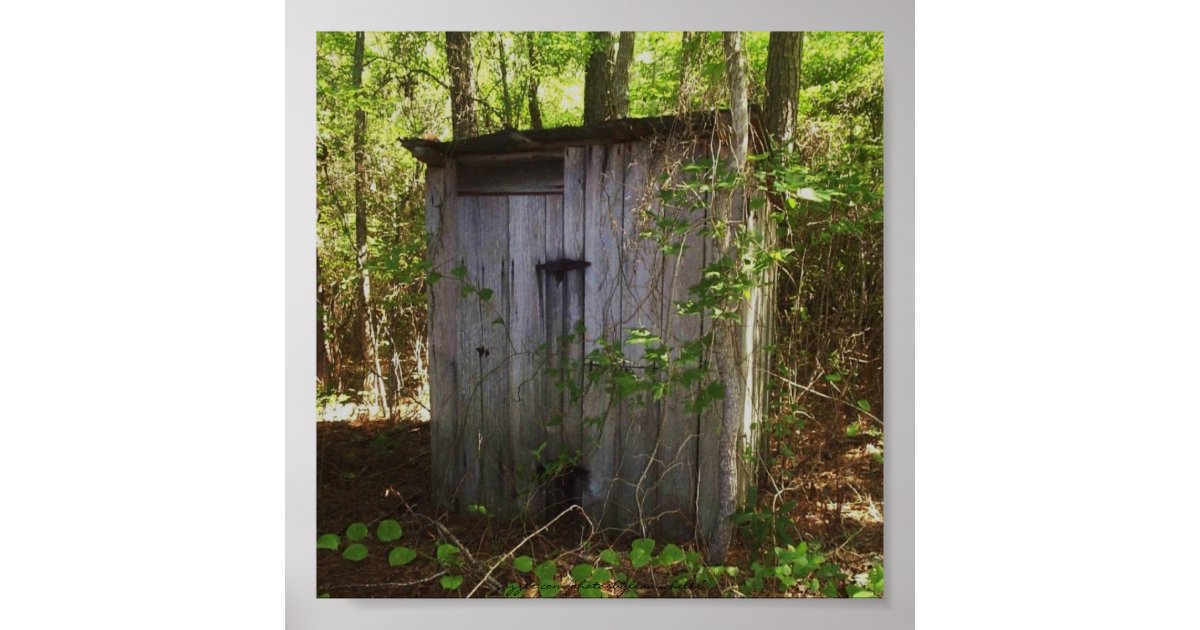 Outhouse in the Woods Poster | Zazzle
