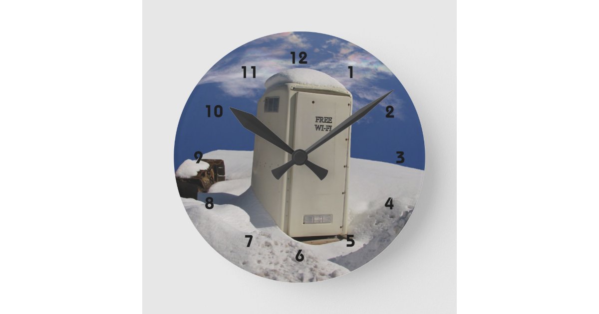 OutHouse WiFi ~ Clock | Zazzle