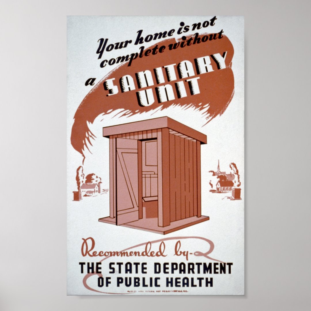 Outhouse WPA Poster | Zazzle