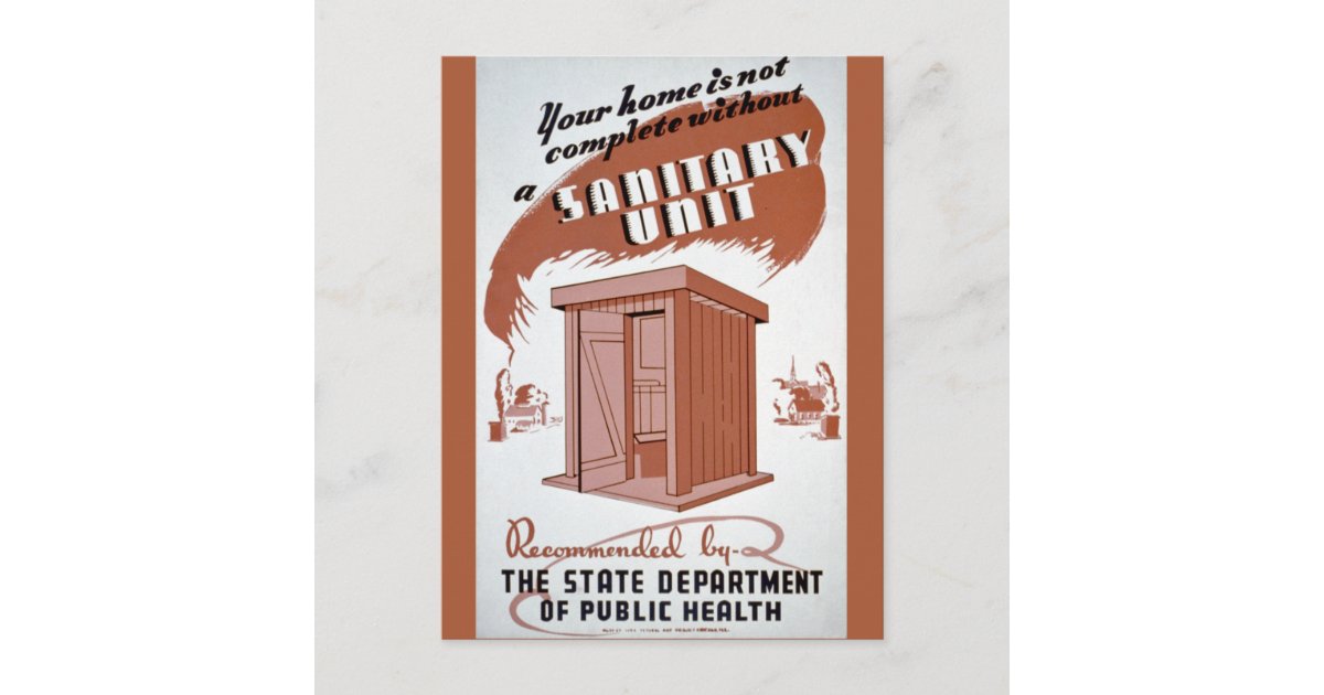 Outhouse WPA Poster Postcard | Zazzle