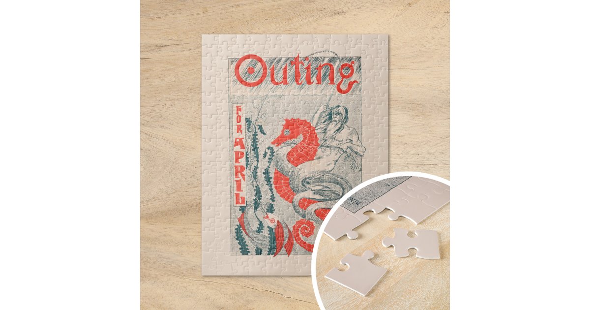 Outing for April, 1896 | Vintage Magazine Jigsaw Puzzle | Zazzle