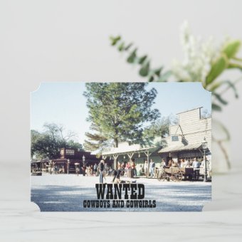 Outlaw Wild West Western Boy Birthday Cowboy Invitation | Zazzle