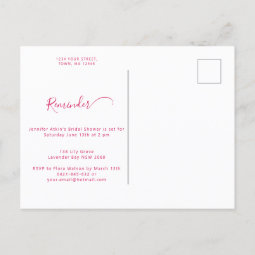 Outline bold reminder RSVP Invitation Postcard | Zazzle