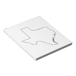 Outline of Texas Collection Notepad | Zazzle