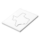 Outline of Texas Collection Notepad | Zazzle