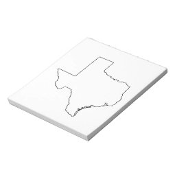 Outline of Texas Collection Notepad | Zazzle