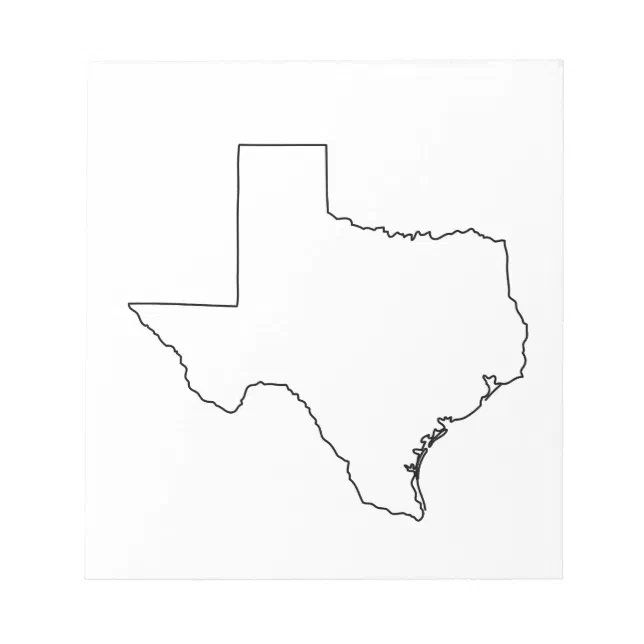 Outline of Texas Collection Notepad | Zazzle