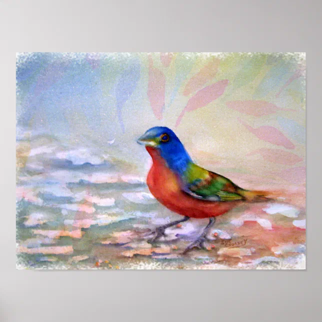 Outstanding and Colorful Spring Bird Poster | Zazzle