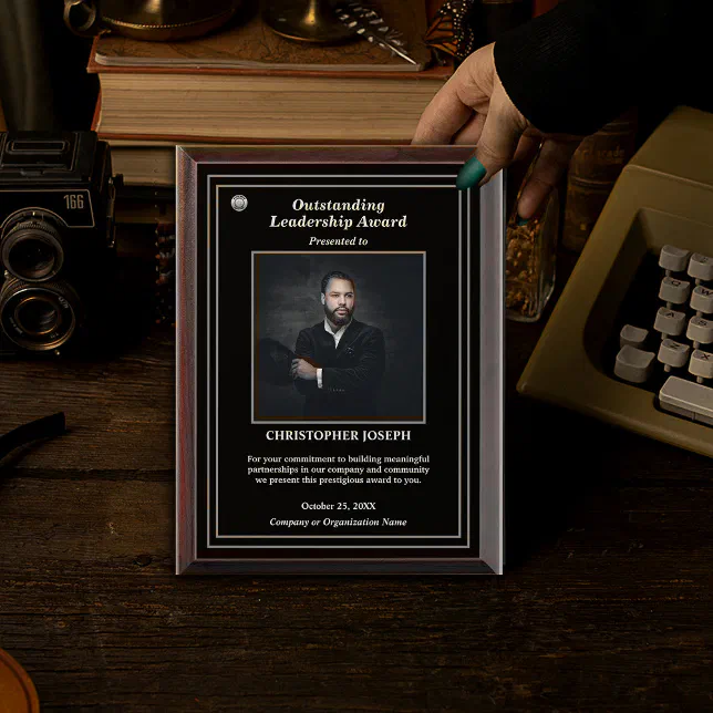 Outstanding Employee Recognition Leadership Custom Award Plaque | Zazzle
