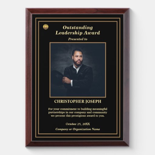 Outstanding Employee Recognition Leadership Custom Award Plaque | Zazzle
