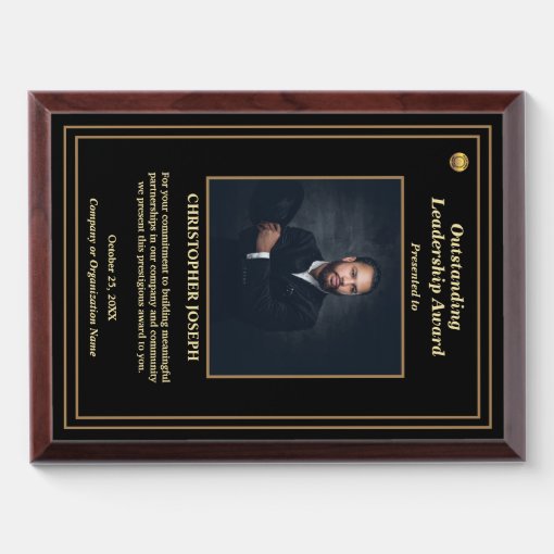 Outstanding Employee Recognition Leadership Custom Award Plaque | Zazzle